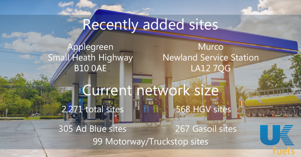 UK Fuels Site Update: 23rd February 2018 - Fuelcard Expert